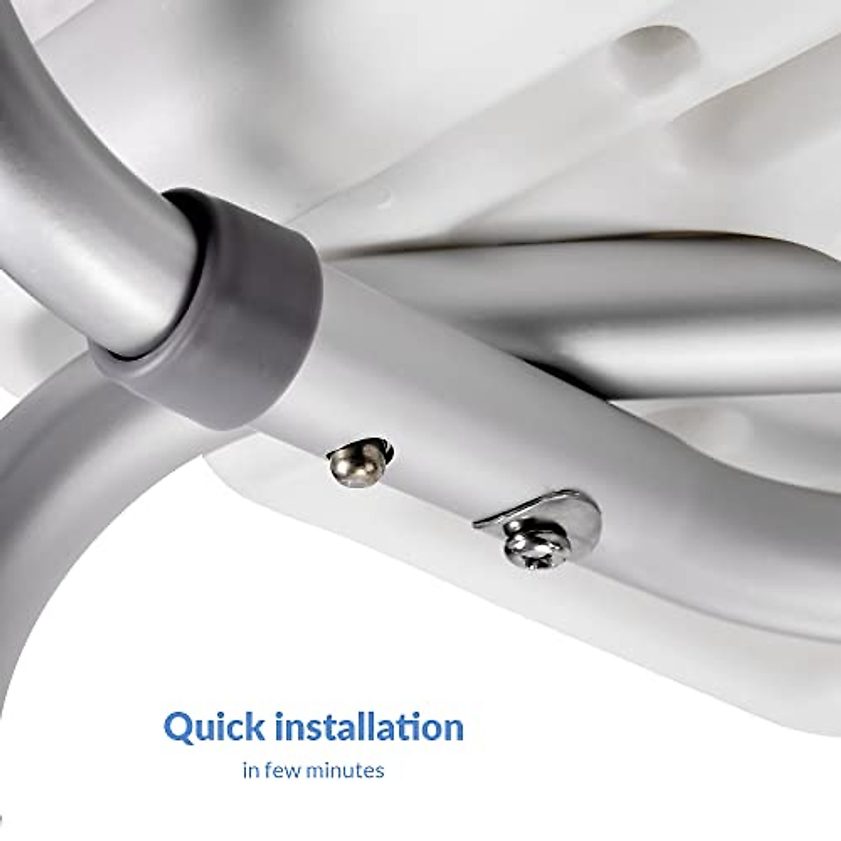 AW Medical Bath Shower Seat Adjustable Height Bathtub Bench Chair Stool with Armrest Back for Safety Support 220lbs