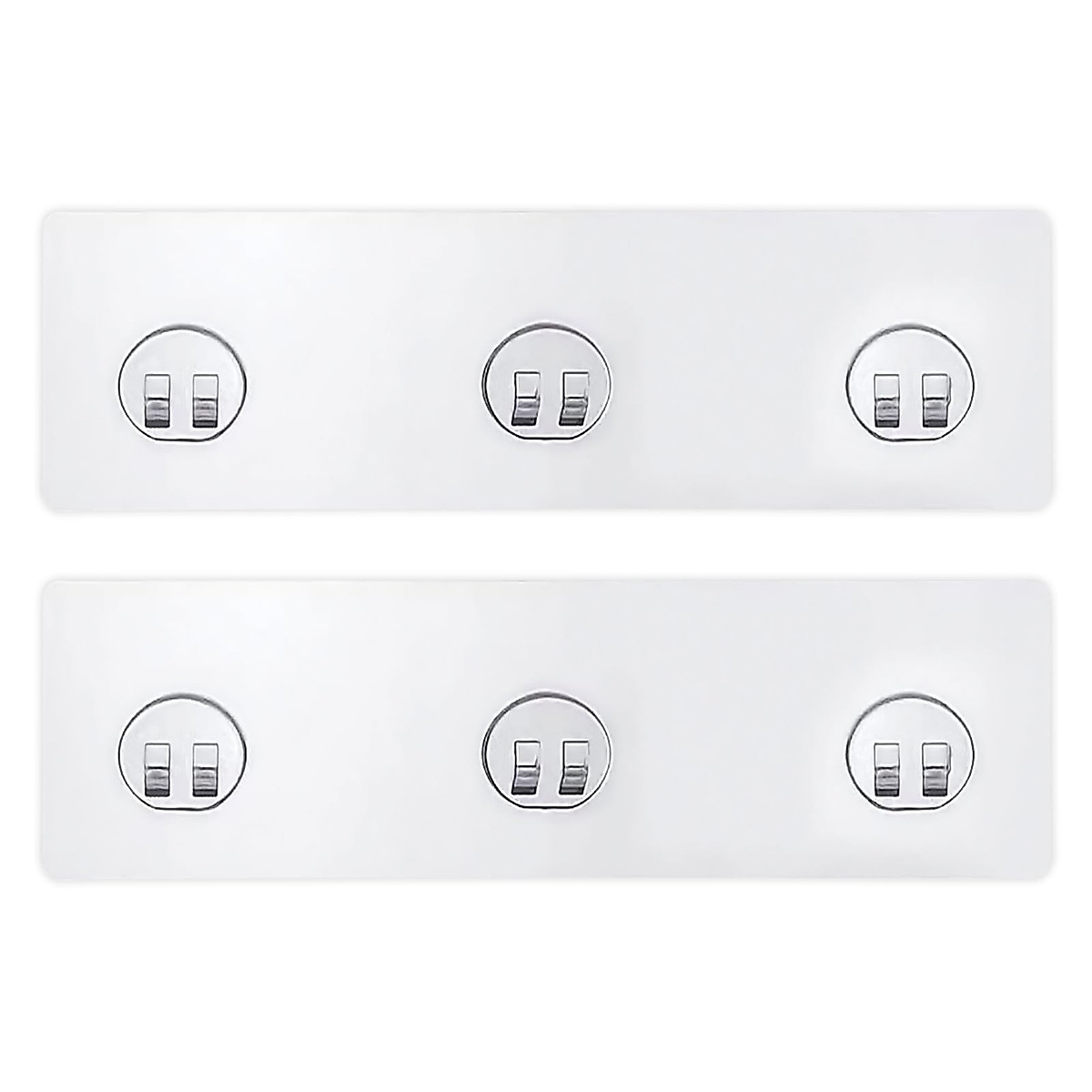 Kethmeva 2-PCS Shower Adhesive Hooks Shower Caddy Adhesive Replacement,Transparent Strong Hook Strip, Waterproof Without Drilling, can be Matched with soap Rack Storage Rack, Kitchen Rack