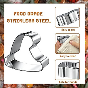 16 Pcs Christmas Cookie Cutters, Holiday Cookie Cutters Metal Cookie Cutters Including Gingerbread Man Snowflake Christmas Tree Reindeer and More