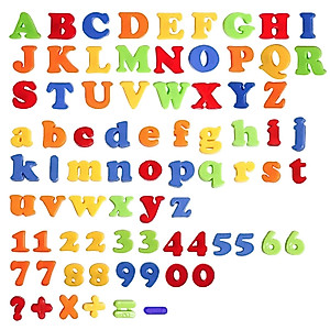 JCREN Magnetic Letters and Numbers Alphabet Magnets ABC 123 Fridge Toy Set Educational Preschool Learning Toys Spelling Counting Uppercase Lowercase Math Symbols for Kids 3 4 5 Years