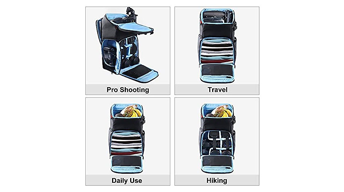 Endurax Waterproof Camera Backpack for DSLR & Drone Photographers