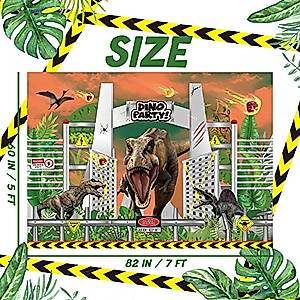 7x5ft Dinosaur Backdrop Jurassic Theme Dinosaur Birthday Photography Backdrop for Boy Kids Adults Indoor Outdoor Dinosaur Birthday Decoration Party Supplies Backdrop