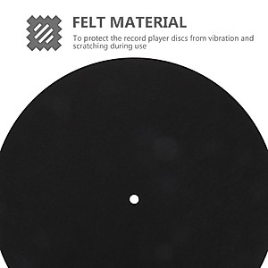 Milisten Turntable Mat 7 Inch 3mm Thickness Felt Disc Pad Vinyl Record Mat