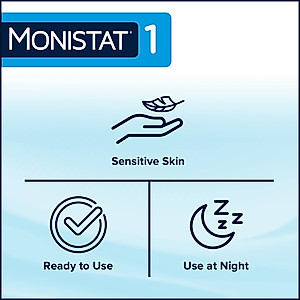 Monistat 1 Day Yeast Infection Treatment for Women, 1 Prefilled Tioconazole Ointment Applicator, 1 Pack