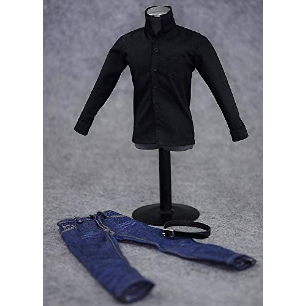 HiPlay 1/6 Scale Male Figure Doll Clothes, Handmade Full Suit, Shirt + Pants + Belt Outfit for 12" Male Action Figure CM003（A）