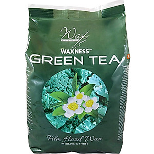 Waxness Green Tea Stripless Waxing Kit with 35.27 oz / 1 kg Wax