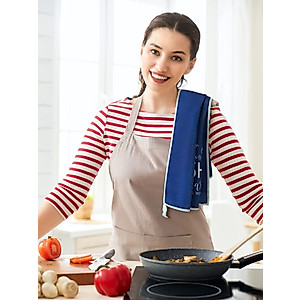 Geyoga 6 Pcs Kitchen Towels Blue Hydrangea Hand Towels Butterfly Kitchen Dish Towels Microfiber Drying Towels for Kitchen Bathroom Party Wedding Home Decorations (15.7 x 23.6 Inch)