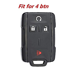 KAWIHEN Silicone Key Fob Case Cover Protector Fit for 2014 2015 2016 2017 Chevrolet Chevy Silverado Colorado Tahoe Suburban Gmc Yukon Sierra 13577770 2288148 M3N-32337100