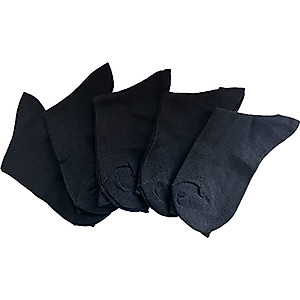 Socks for men 100% cotton, black 3-Pairs L (10-12)