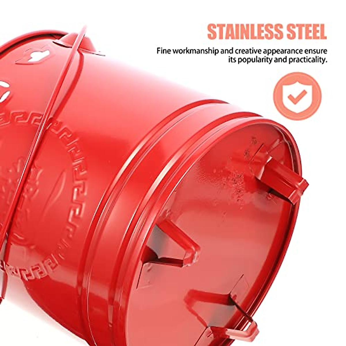 DOITOOL Burn Barrel Incinerator Can: Metal Garden Incinerator Fire Bin Enamel Burn Bin Stainless Steel Incinerator Burn Barrel Incinerator Cage Ash Bucket Fire Pit Wood Burning Pit