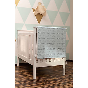 Personalized Baby Blanket, Monogram Name Blanket, Swaddle Receiving Blanket, Photo Prop Birth Announcement, Customized Name Blanket for Infants Newborns, Custom Name