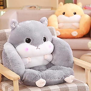 Cartoon Soft Hamster Pillow Animal Seat Cushions Stuffed Plush Sofa Indoor Home Decor Chair Gift Office Toys