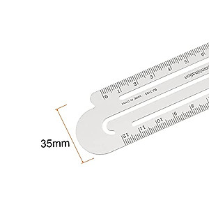 HARFINGTON 3pcs Straight Ruler 12cm Metric Aluminum Alloy Ruler Scale on Both Sides Hollow Paper Clip Design Bookmark Measuring Tool for Children Study Classroom Office, Silver Tone