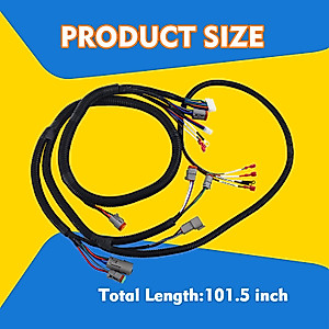 CLUBRALLY Golf Cart Control Wiring Harness for Club Car DS-Black Controller#1510-5201, DS Complete Vehicle Wiring Harnesses,OEM#102196601