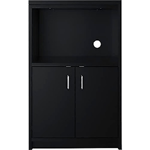 Summit Appliance CWSUITE85G 85" Wide Casework Suite with Beverage Center and Microwave, ADA Height; Trash Receptacle Included; 2.7 cu.ft. Beverage Center; Leveling Legs; Black