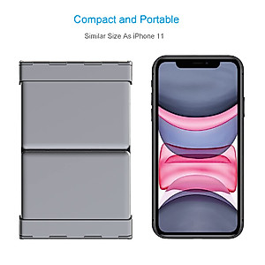 Arteck Folding Bluetooth Keyboard, Portable Mini Foldable Wireless Keyboard for iOS iPad 10.2-inch, Pro, Air, 9.7-inch, Mini, Android, MacOS, Windows Tablets Smartphone Built in Rechargeable Battery