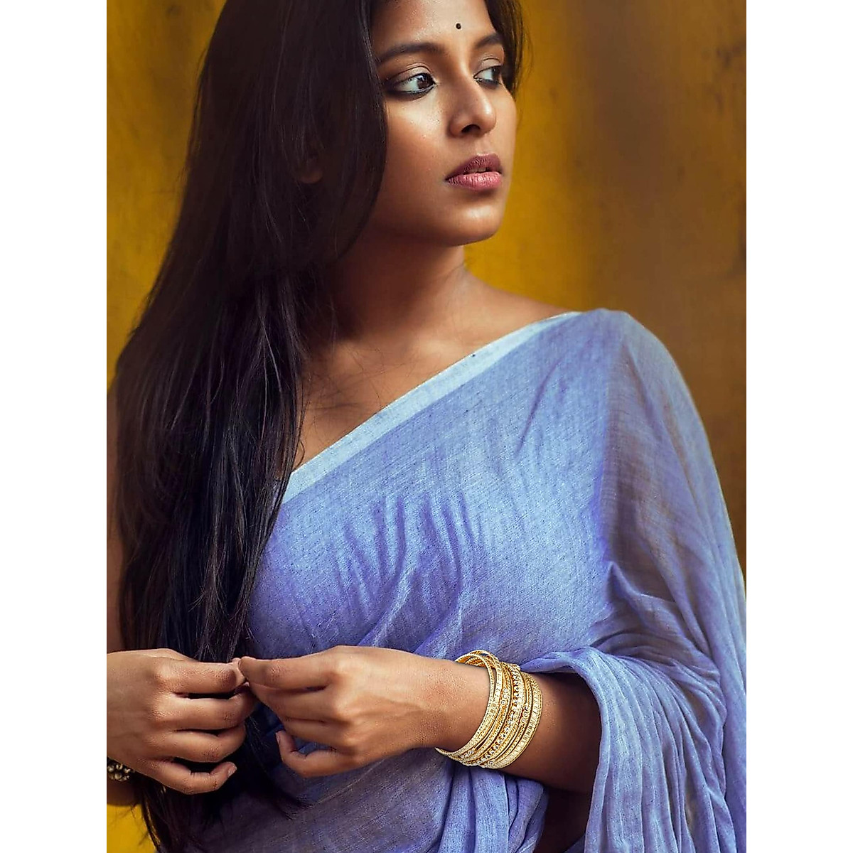 Indian Bracelets for Women Stackable Textured Bracelet Gold Bangle Bracelets Smooth Aztec Bangles Set Western Indian Bangle Gifts Gold Christmas Gifts 2023