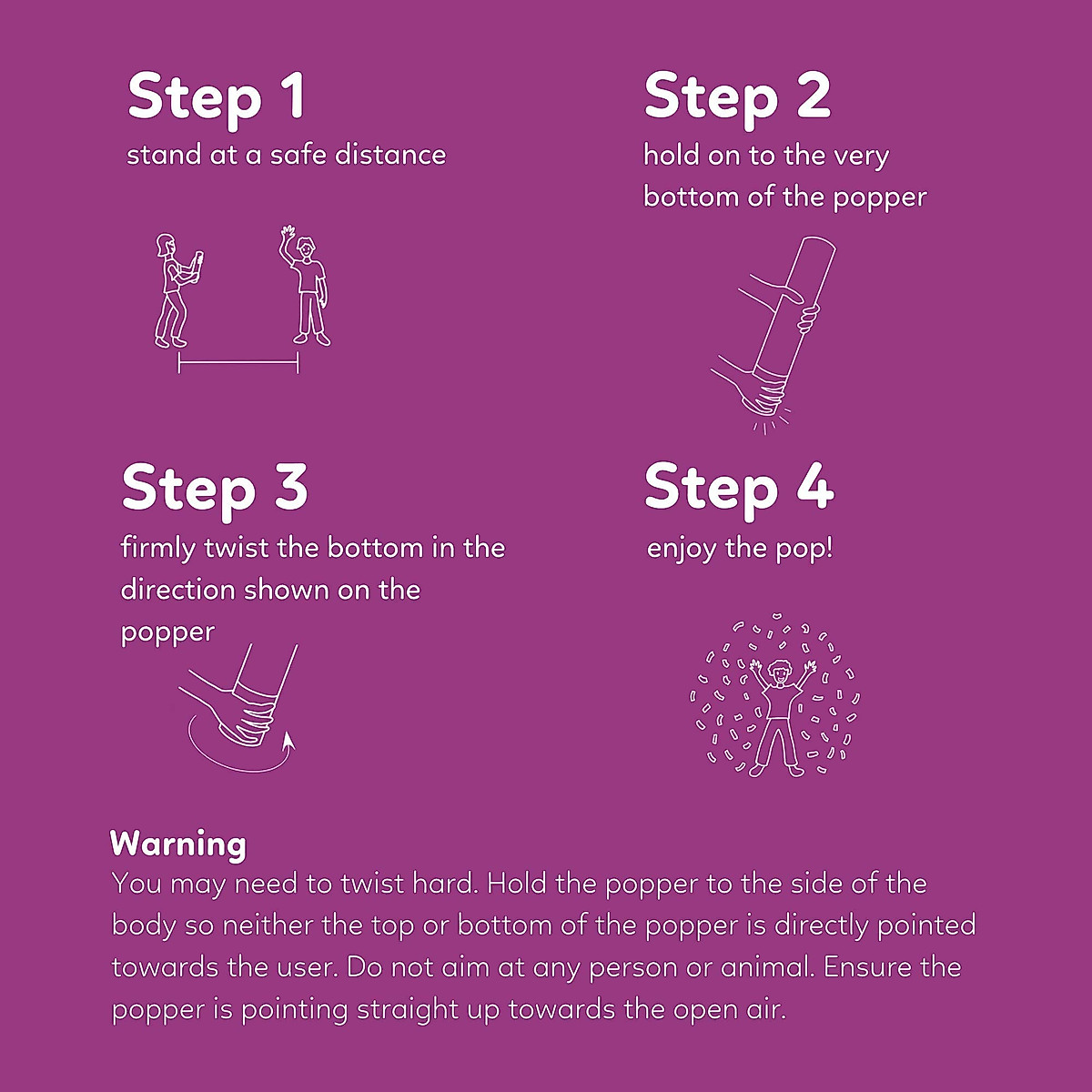 6 Pack No MESS Streamer Confetti Cannon Confetti Poppers | Shiny Multicolor Streamers | TUR Party Supplies | Launches Up to 25ft | Giant (12 in) | Party Poppers for Graduation, Birthdays, Weddings