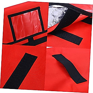 Zerodeko 3pcs Car Food Backpack Organizer Pouch Car Organizer Bag Insulated Tote Bags Bento Storage Bag Thermal Delivery Bag Pizza Carrier Food Delivery Bag Hot and Cold Insulated Bag Red