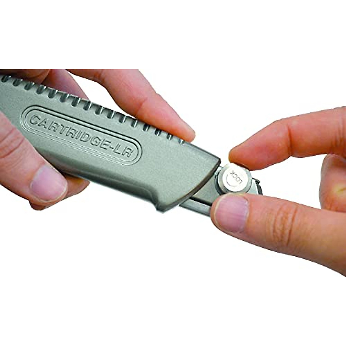 NT Cutter Heavy Duty Aluminum Die-Cast Grip Multi-Blade Cartridge Knife, 1 Knife (L-2000RP), Red.