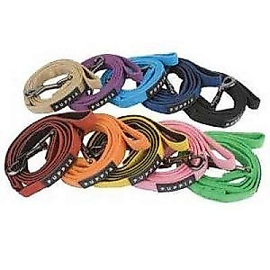 PUPPIA Two Tone Dog Lead Strong Durable Comfortable Grip Walking Training Leash for Small & Medium Dog, Pink, Large