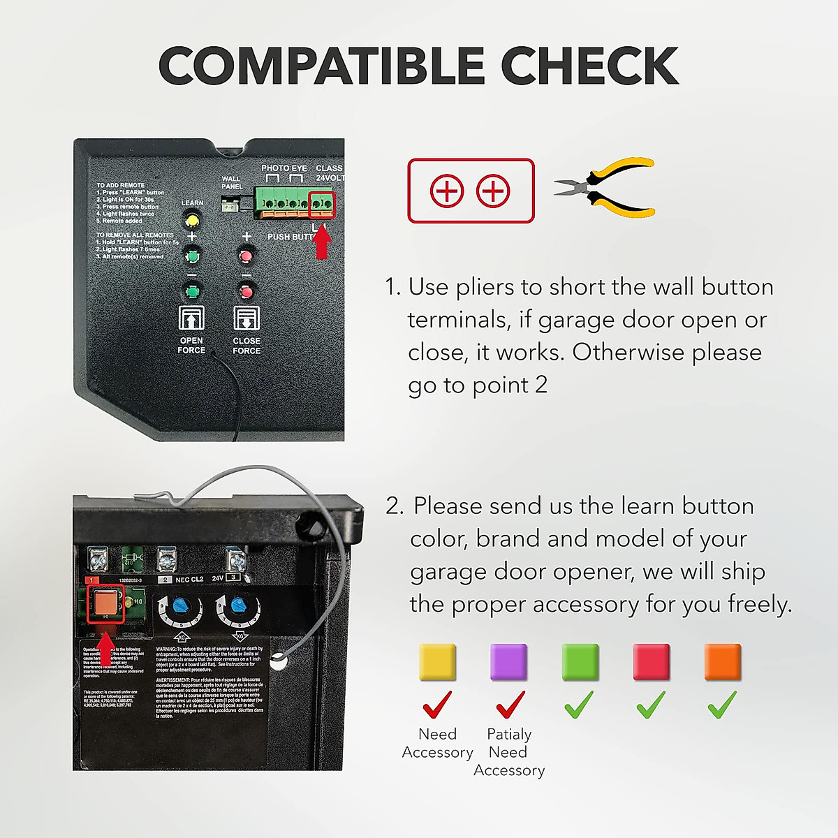 HBN Smart Garage Door Opener - Connected WiFi Garage Door Control, Compatible with Alexa & Google Home Assistant, No Hub Needed