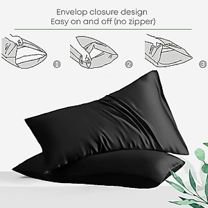 Linenwalas Tencel Lyocell Duvet Cover Set with Deep Pocket Fitted Sheet, Viscose Made from Eucalyptus Soft, Lightweight and Breathable Complete Halloween Black Bedding Set (Jet Black, King)