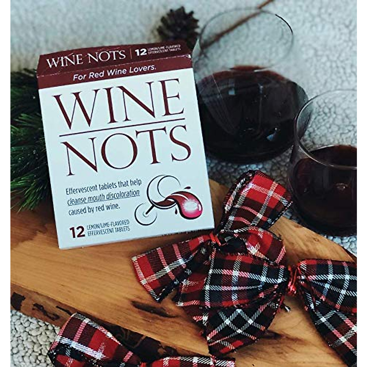 Wine Nots Wine Stain Remover Tablets Brighten Your Smile Prevents Wine Stained Lips and Teeth Pack of 12