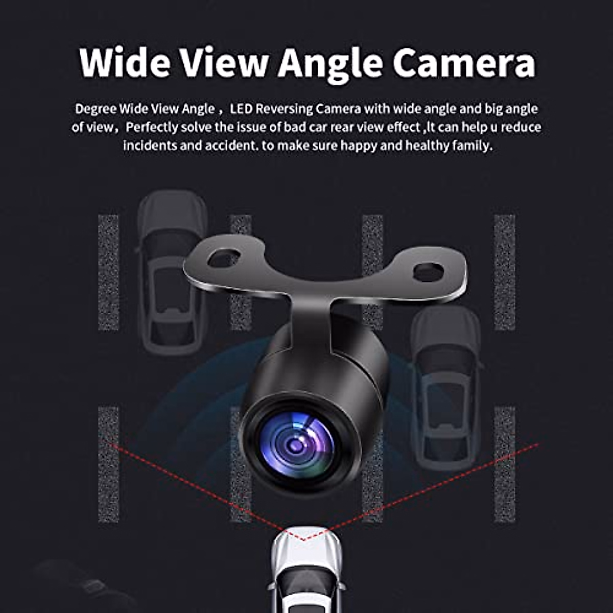 HD Wide Angle Automatic CMOS Car Rear Front Side View Reverse Backup ...
