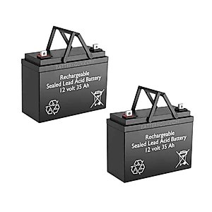 BatteryGuy Jazzy Elite ES Portable Replacement 12V 35Ah Battery - BatteryGuy Brand Equivalent (Qty of 2)