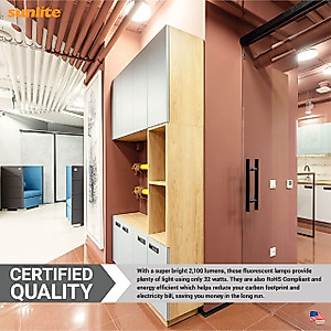 Sunlite 41315 FC12T9/CW T9 Round Fluorescent Circline Lamp, 32 Watts, 2100 Lumens, 4100K Cool White, RoHS Compliant, G10Q 4-Pin Base, 1 Pack