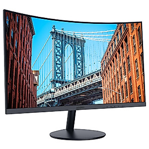 KOORUI 27 inch Curved Computer Monitor Full HD 1080P 75Hz Gaming Monitor 1800R LED Monitor HDMI VGA, Tilt Adjustment, Eye Care, Black 27N5C