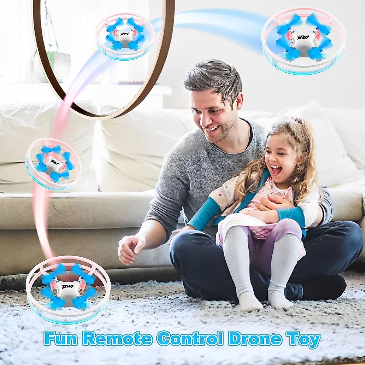 Mini Drone for Kids, 2.4Ghz Remote Control Drone, 360 ° Flips Auto Hovering Beginner UFO Drone, Headless Mode, One Key Return Small Quadcopter, Helicopter Drone Toy with LED Lights for Boys Girls Gift
