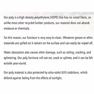 Poly Lumber Roll Back Design Porch Swing Everlasting PolyTuf HDPE- Amish Crafted - Made in USA - Solid Color (4FT, Green)