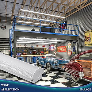 ANTLUX 8FT LED Shop Lights 110W Strip Lights [6-lamp T8 Fluorescent Equiv.], 12000LM, 5000K, Compact Commercial 8 Foot Light Fixtures for Warehouse, Garage, Energy Saving up to 4000W/5 Years, 6 Pack