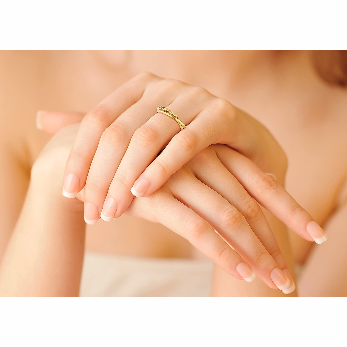 Miabella 925 Sterling Silver or 18Kt Yellow Gold Over Silver Rope and High Polished Band Interlocked Rolling Ring for Women Made in Italy (yellow-gold-plated-silver, 9)