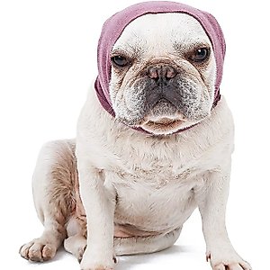 GERUSEA Dog Ears Cover for Bathing Drying and Grooming, Pet Hood for Anxiety Relief and Calming, Dog Ear Protector, Snood and Head Wear (Large Size)