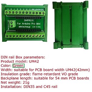 DIN Rail Mount Adapter Module for Arduino Pro Mini Board DIY PLC Industrial Cont (1)