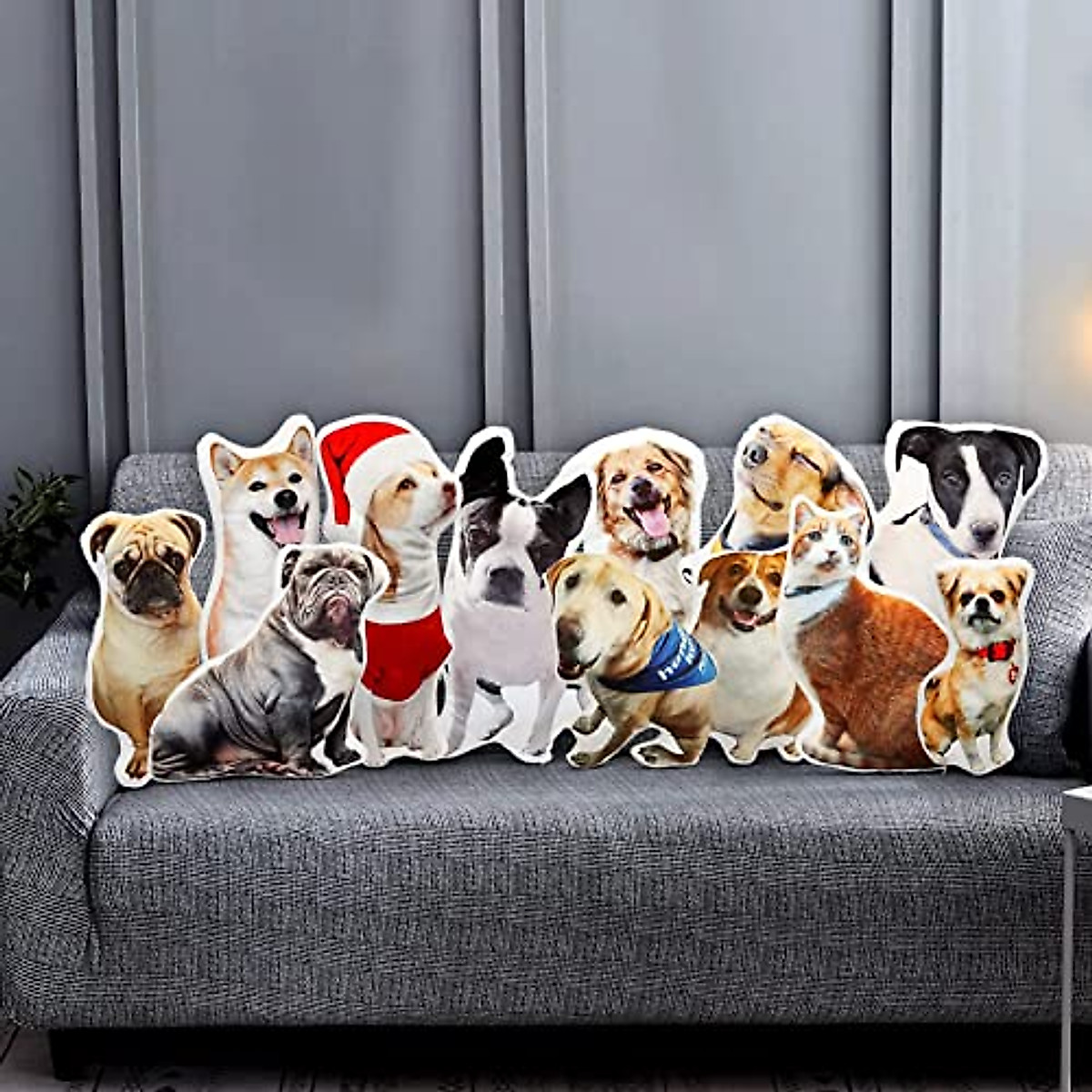 OARSE Custom Pet Pillows Personalized with Photo Pillow Shaped Looks Like Your Dog Cat Picture Customized Pets Gifts for Owners - Single Sided Print 12 Inch