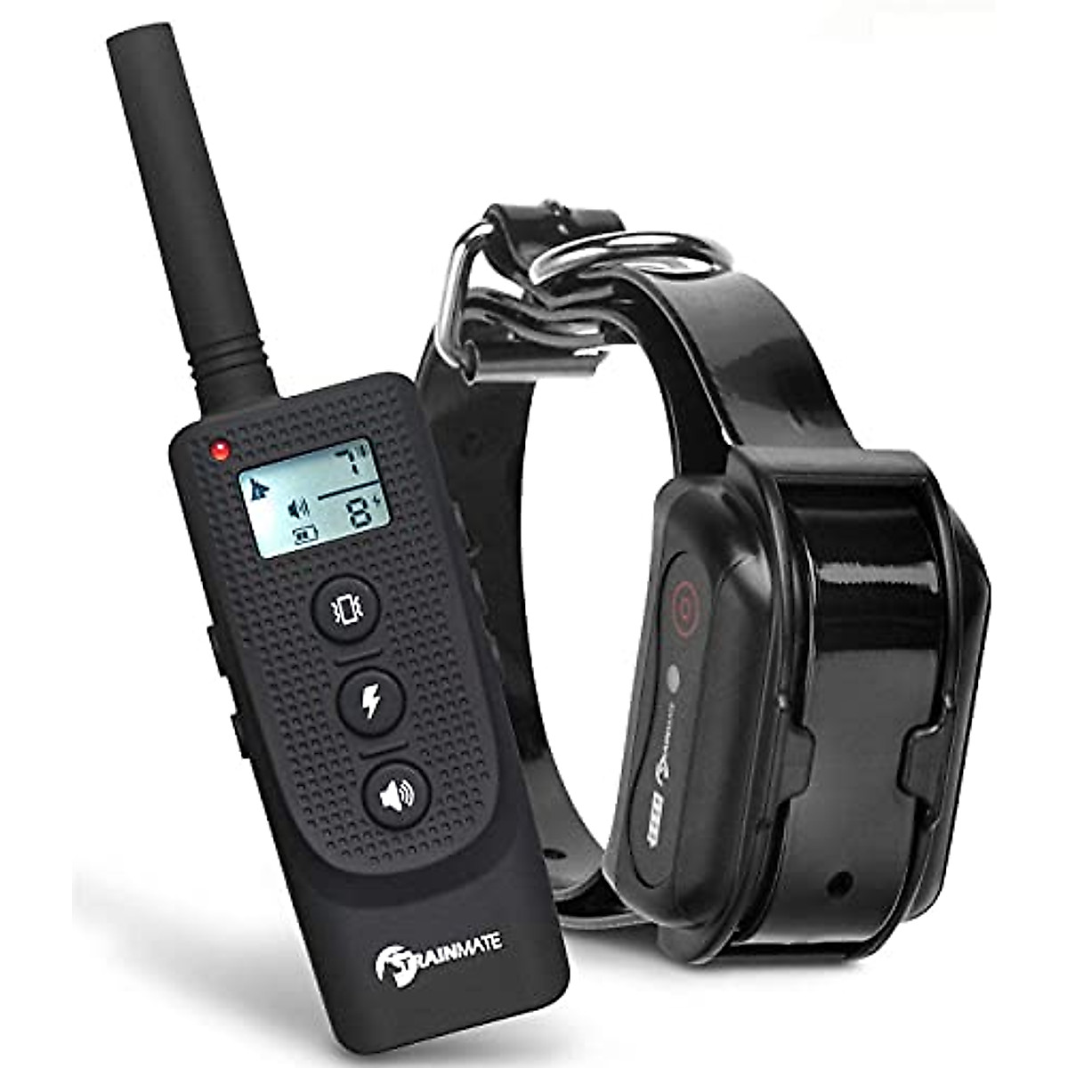 Trainmate Shock Collar for Dogs with Remote, 1200 Foot Range - Waterproof Dog Training Collars with Small, Medium, Large Dogs - Rechargeable Dog Collar with 3 Training Modes Shock, Vibration, Beep