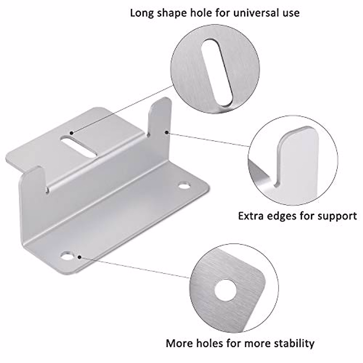 AOOHOOA Solar Panel Mounting Z Brackets Kit with Nuts and Bolts for RV Camper,Boat,Wall and Other Off Gird Roof Installation,A Set of 4 Units (4 Set)