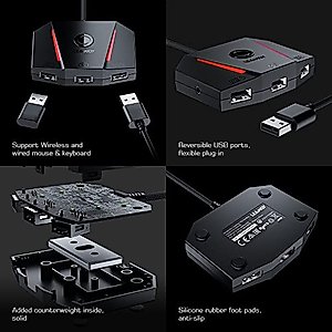 leadjoy 【2022 New Version】 VX2 AimBox Keyboard Mouse Adapter for Xbox One, Xbox Series X/S, Nintendo Switch, PS4, PS5, Game Consoles for FPS, TPS and RTS