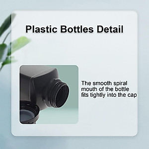Heyiarbeit 5pcs Plastic Lab Chemical Reagent Bottle 1000ml/34oz Wide Mouth Sample Sealing Liquid Storage Container Black Cap
