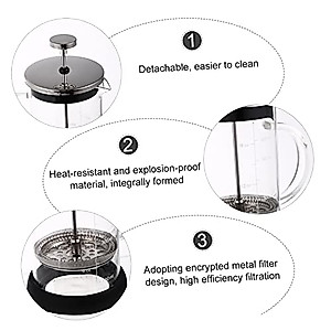 SHOWERORO 1pc Manual Espresso Machine Espresso Maker Espresso Shots Coffee Maker Espresso Pitcher Teapot with Scale Espresso Coffee Machine Transparent Thick Bottom Glass