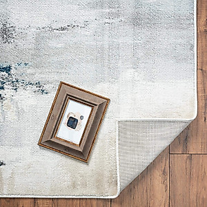 LUXE WEAVERS Olimpia Collection 6623 Ivory 8x10 Modern Abstract Area Rug