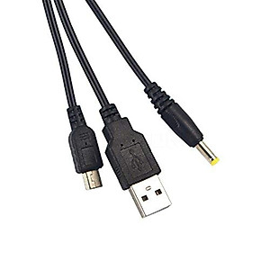Skywin PSP Charger Cable 6 Feet 2-in-1 Replacement Charger Cable Compatible with PlayStation Portable PSP 1000 2000 3000 and PS3