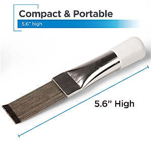 AnyAir Fin Comb, Steel Brush for Air Conditioner, Cooler or Radiator, Heavy Duty AC Fin Comb, Silver