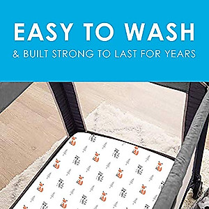 GROW WILD Pack N Play Sheets or Mini Crib Sheets | Soft Stretchy Pack and Play Sheets for Playard Mattress | Ultra Soft Pack N Play Fitted Sheet | Grey Woodland Animals