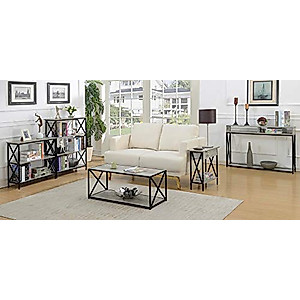 Convenience Concepts Tucson Deluxe 2 Tier Console Table, Faux Birch