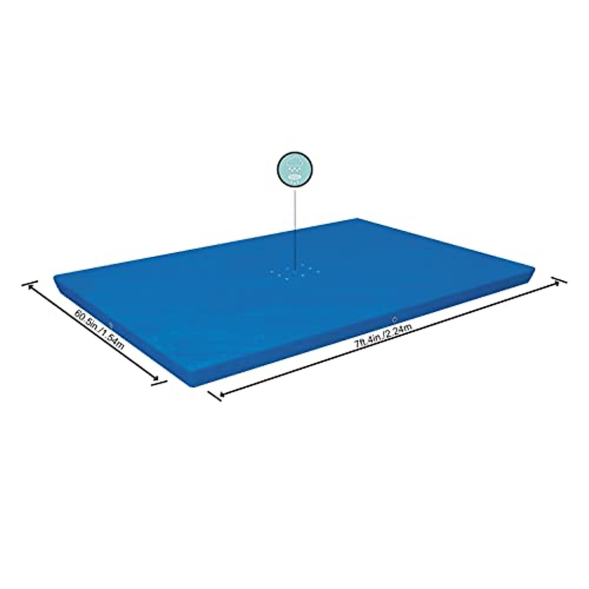 Bestway Flowclear Swimming Pool Cover for Rectangular Steel Pro Pools, Multiple Sizes